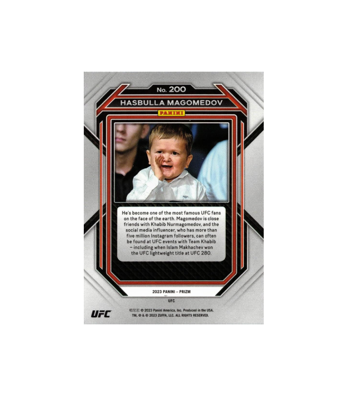 Panini Prizm 2023 UFC Hasbulla Magomedov #200 Rookie Card - Voor al uw ...